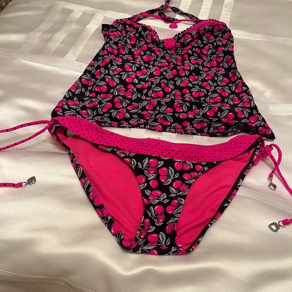 Candie's | Swim | Candies Black And Pink Bikini Swimwear Set | Poshmark
